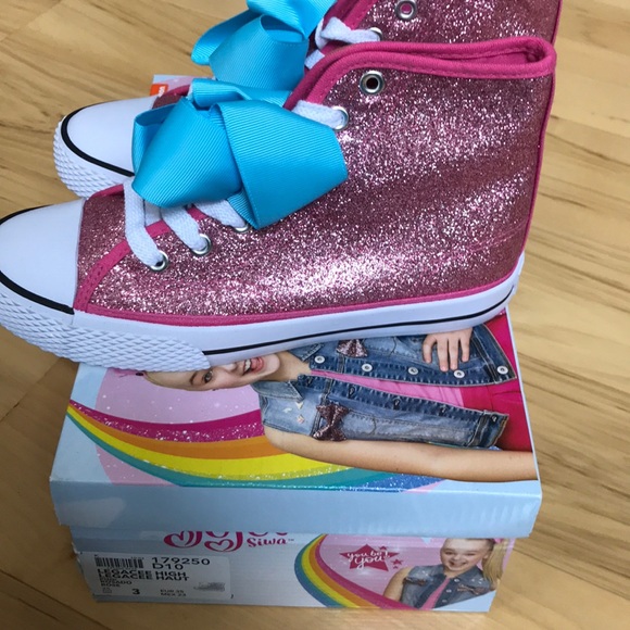JoJo Siwa | Shoes | Jojo Siwa Nwt Pink Sparkle High Top | Poshmark